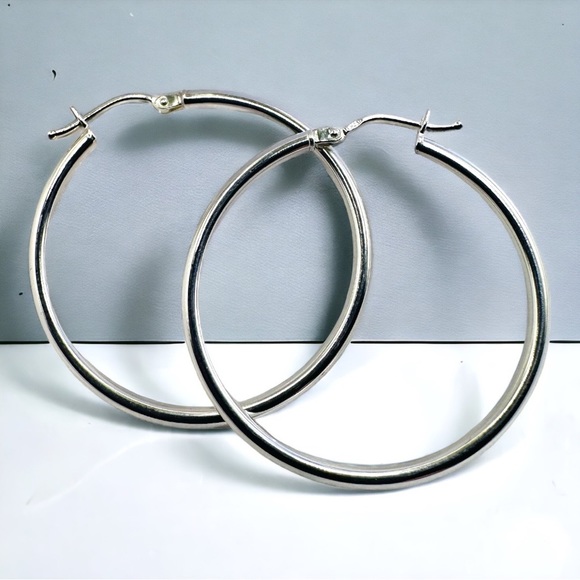 Jewelry | 3mm Sterling Silver Hoops Brand New | Poshmark